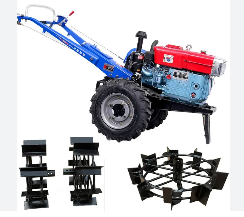 7.5hp Diesel Power Tiller 2 Wheel Walking Tractor Walk Behind Tractor ...