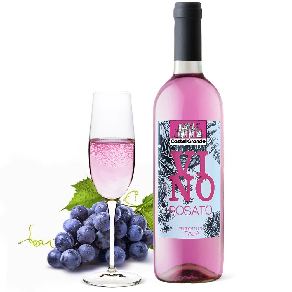 Italian Rose Wine Vino Rosato 750 ml – Dry Table Wine with Merlot ...