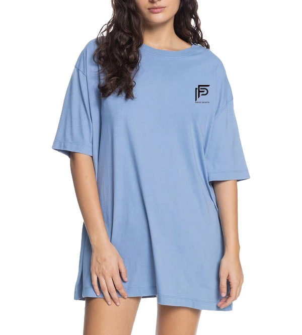 Shop Custom Drop Shoulder T-Shirt Women Streetwear Cotton Dress