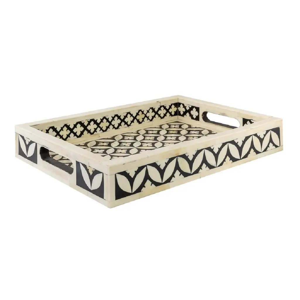 Rectangular Shaped Bone Inlay Serving Tray Mordent Look Most Demanding ...
