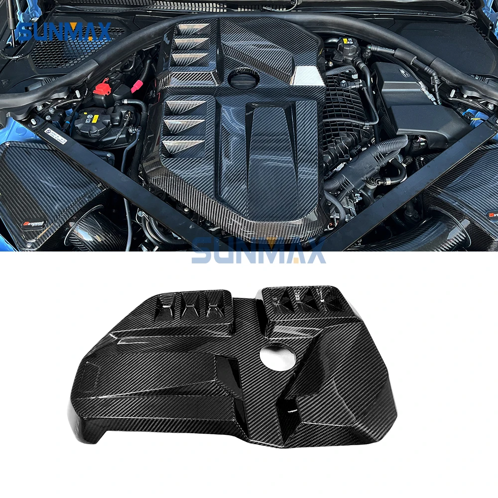 Sunmax Dry Carbon Fiber Front Engine Hood Bonnet Engine Cover Trim For Bmw M3 G80 M4 G82 S58 ...