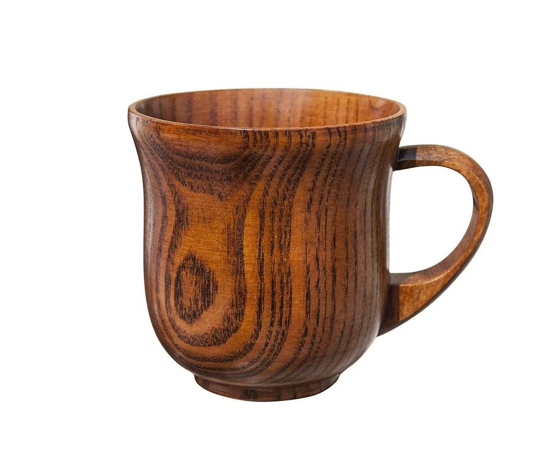 Natural Colored Design Wood Mug Best Indoor Decor Unique Material ...