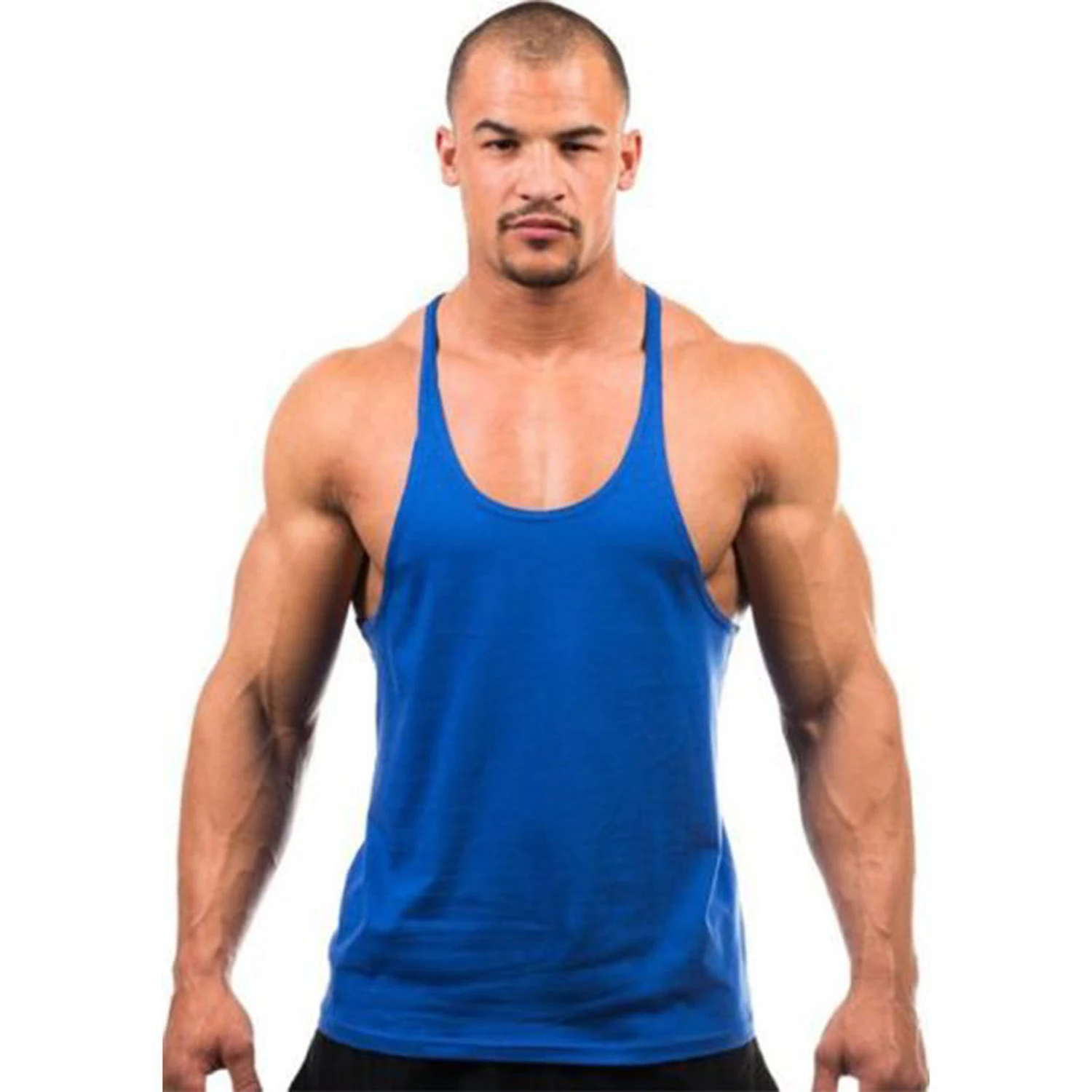 Men Gym Muscle Singlets Workout Tank Top, Bodybuilding Fitness ...