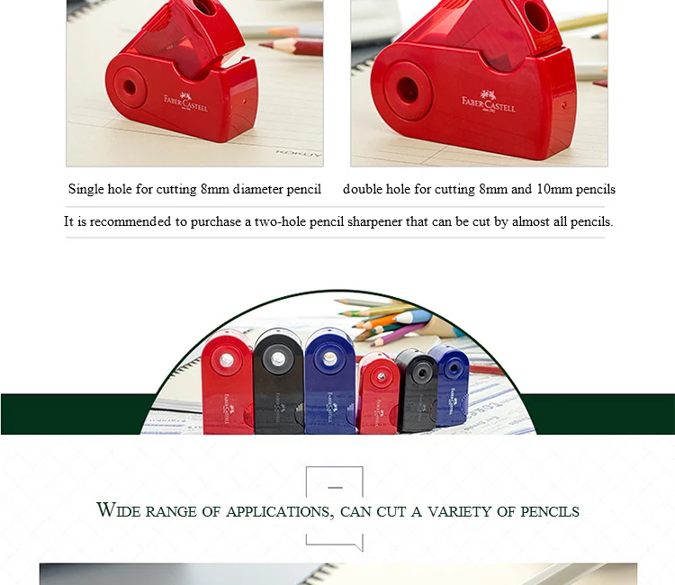 Faber Castell 1827 Single And Double Hole Retractable Pencil Sharpener ...