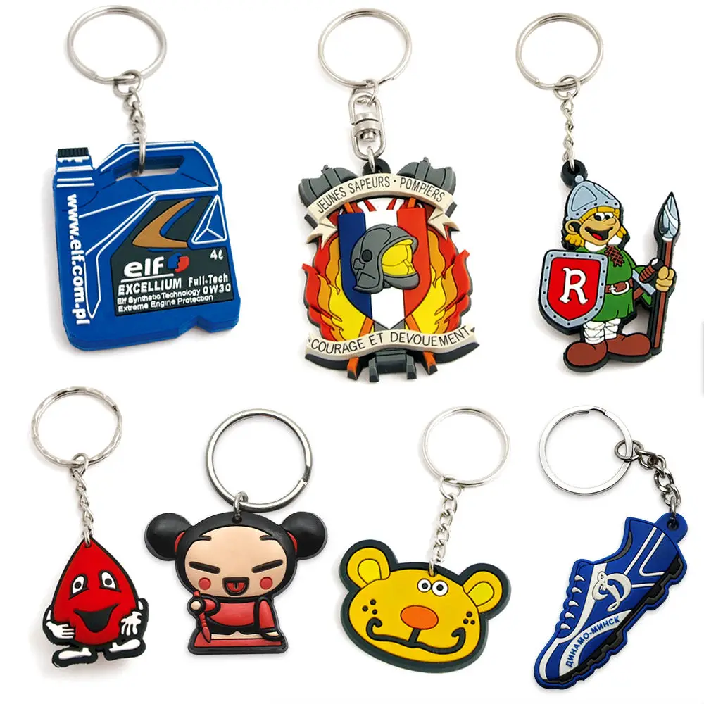 Oem Manufacture 2d/3d Logo Key Ring Custom Keyring Pvc Key Chain Soft ...