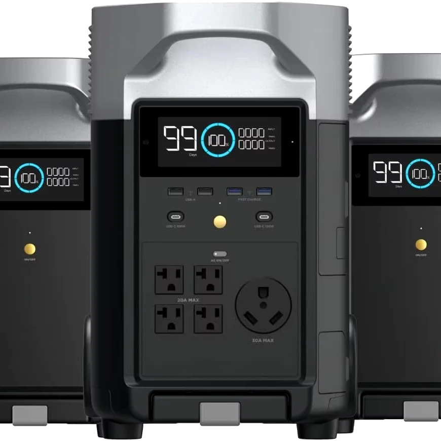 Portable 10.8kwh Power Station With 2 Extra 120v Lifepo4 Batteries ...