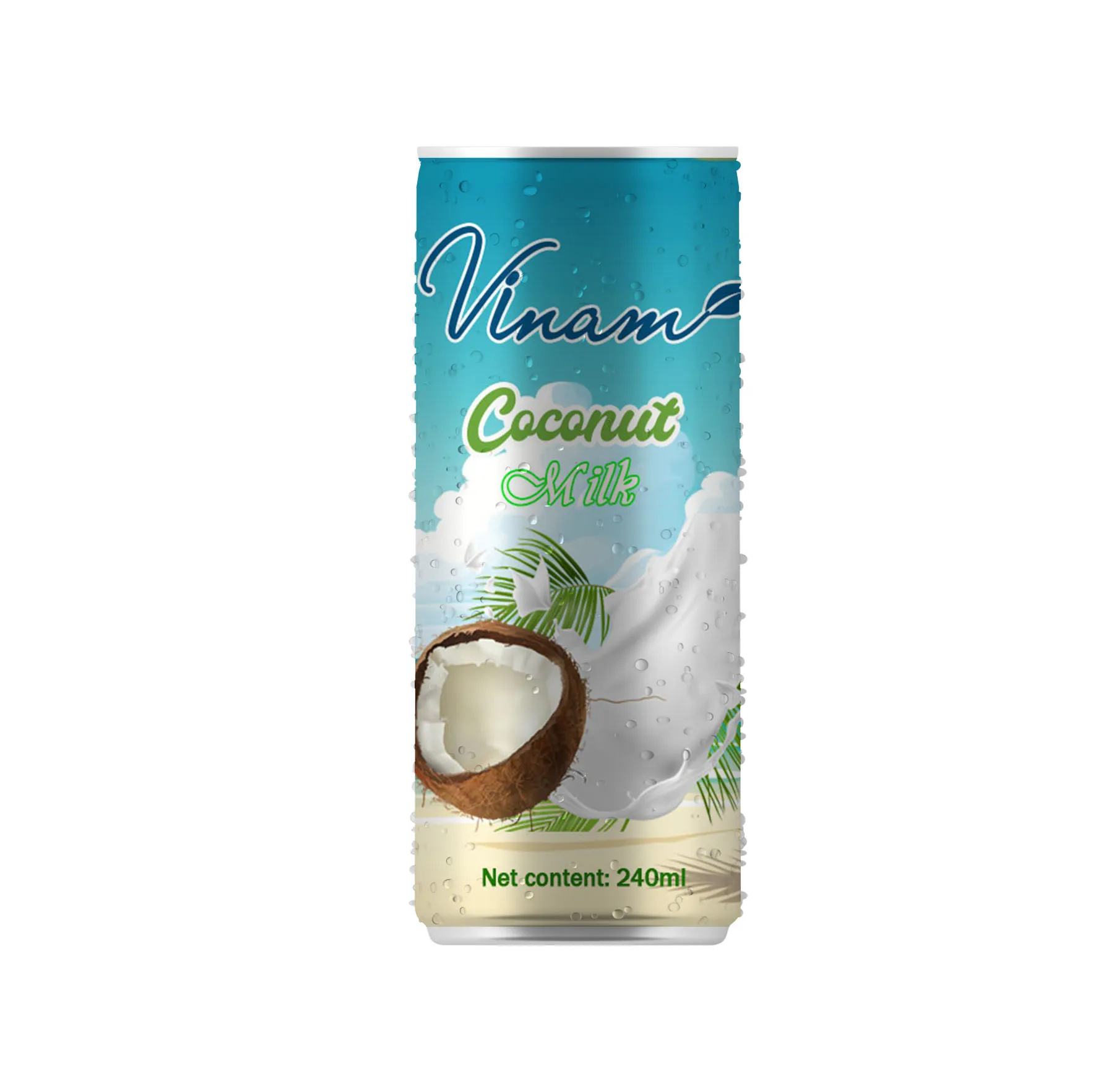 RTD Fresh Coconut Milk Vinam Brand Vegan Product Can 240ml High ...