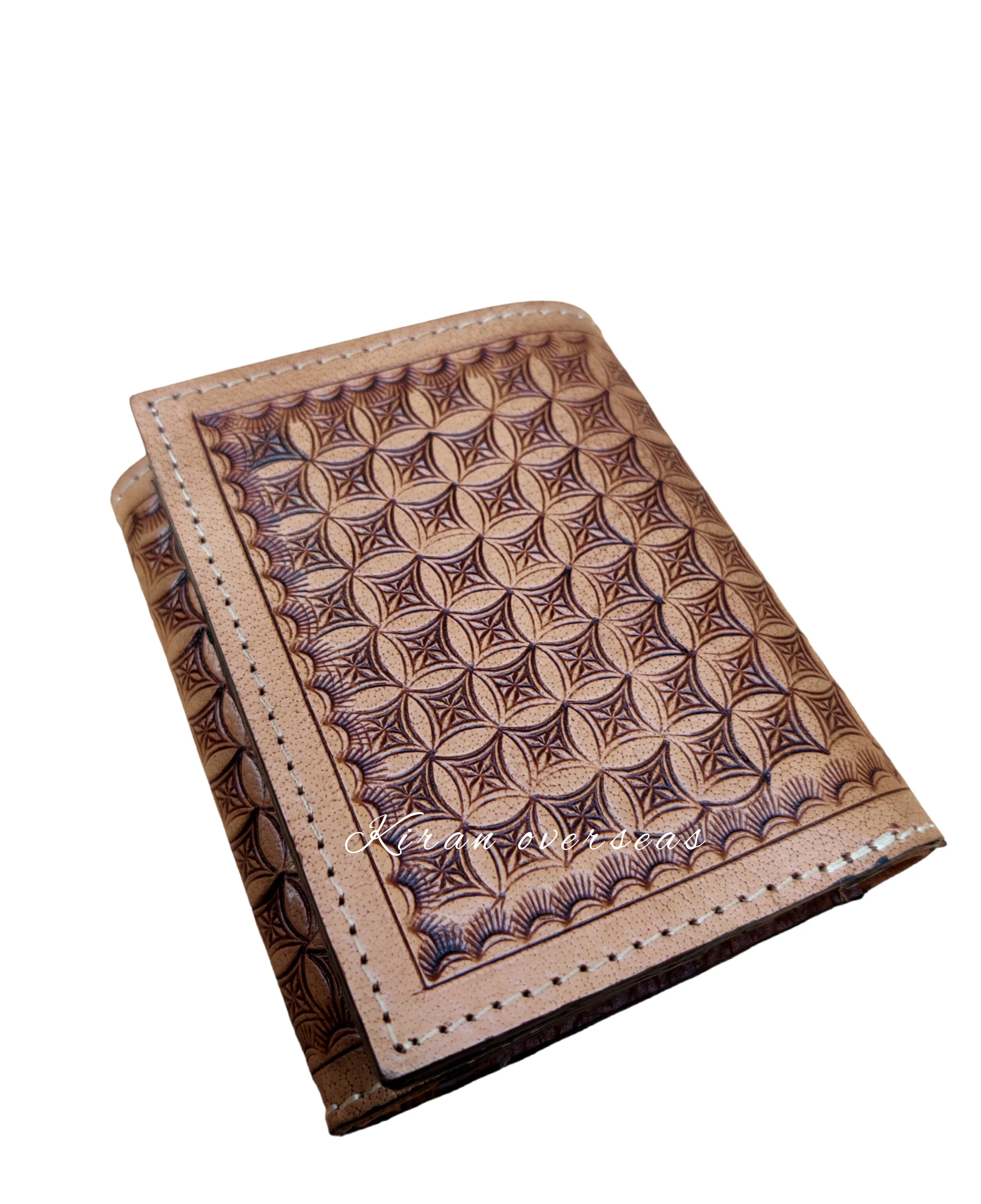 Brown Tooling And Embossed Leather Western Men Wallet Made Of Genuine ...