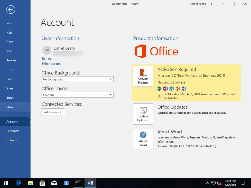 Genuine Office 2019 Home And Business Retail Key For Win Online ...