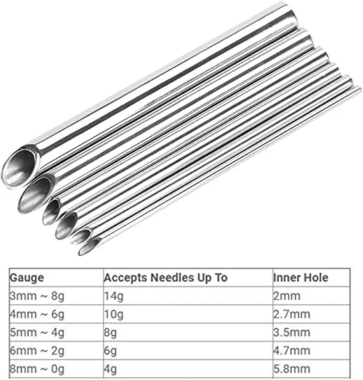 Piercing Receiver Riuty 4mm Stainless Steel Piercing Receiver Needle ...