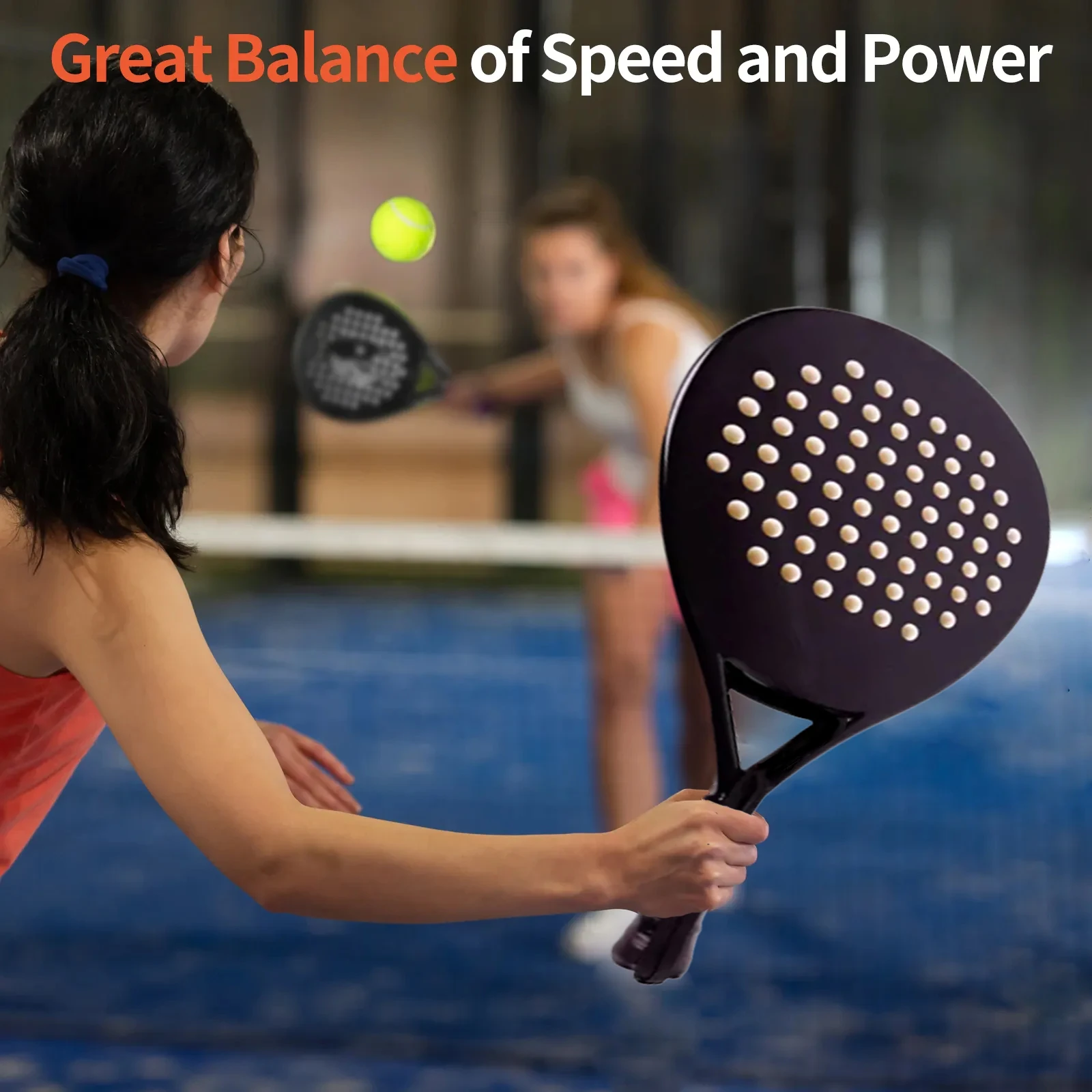 Custom 3k 12k 18k Round Shape Light Weight High Quality Carbon Padel ...