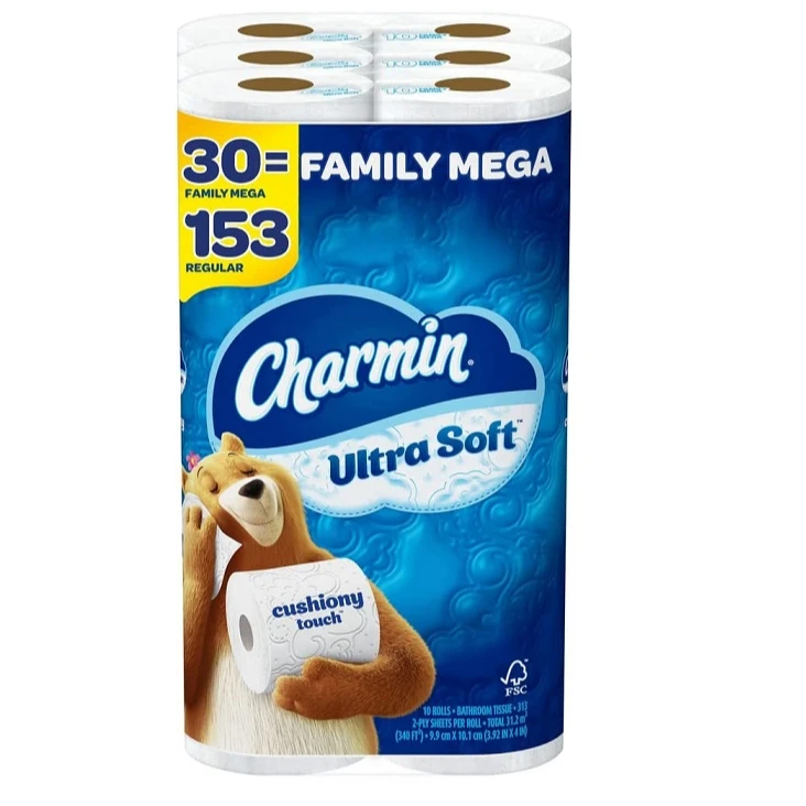 Cheap Charming Ultra Soft Cushion Touch Toilet Tissue Paper 30 Mega ...