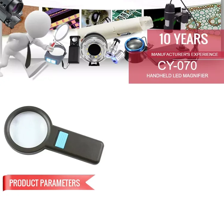 5x Illuminated Magnifying Glass Handle Illuminated Magnifier With Led ...