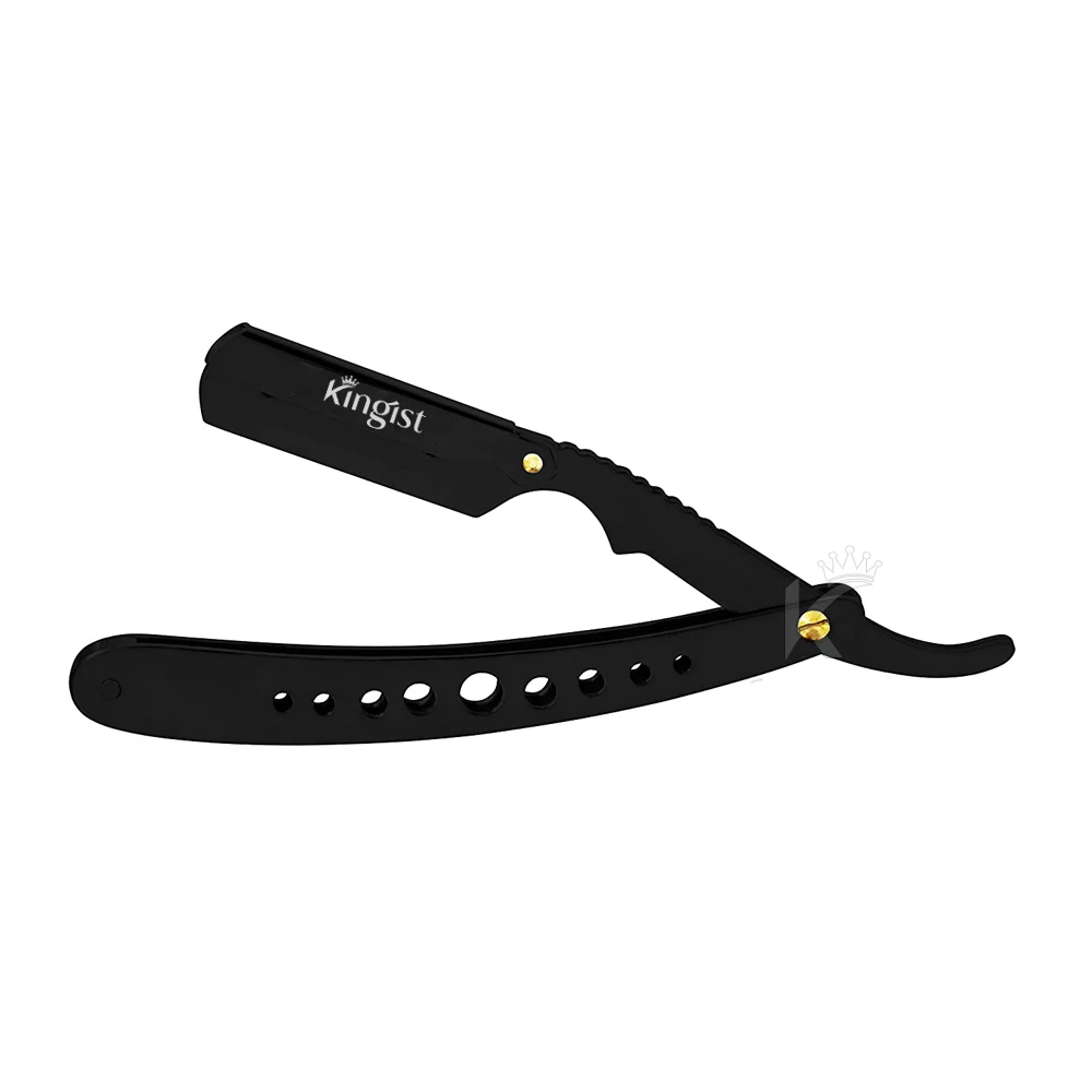 Custom Folding Stainless Steel Black Barber Straight Razor - Buy Barber ...