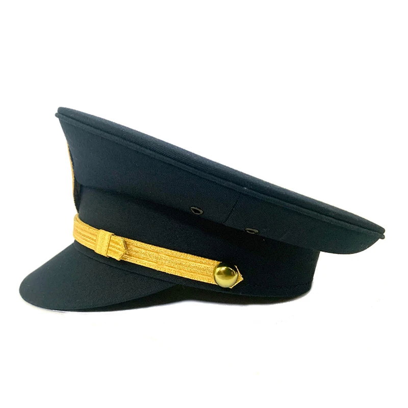 Custom Officer Peak Cap Head Wear Wholesale Officer Peaked Hat With ...