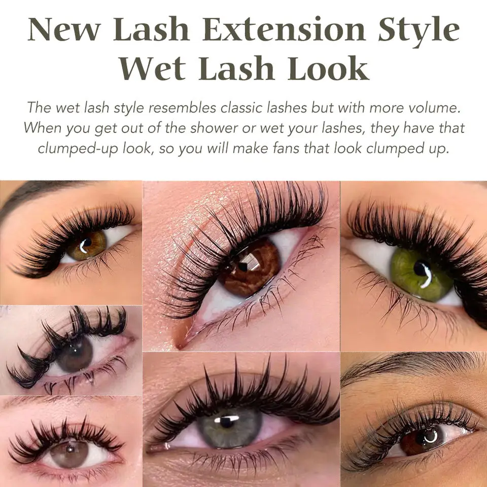 New Trending Korean Pbt Fiber Wet Eyelash Extensions Hair To Hair ...