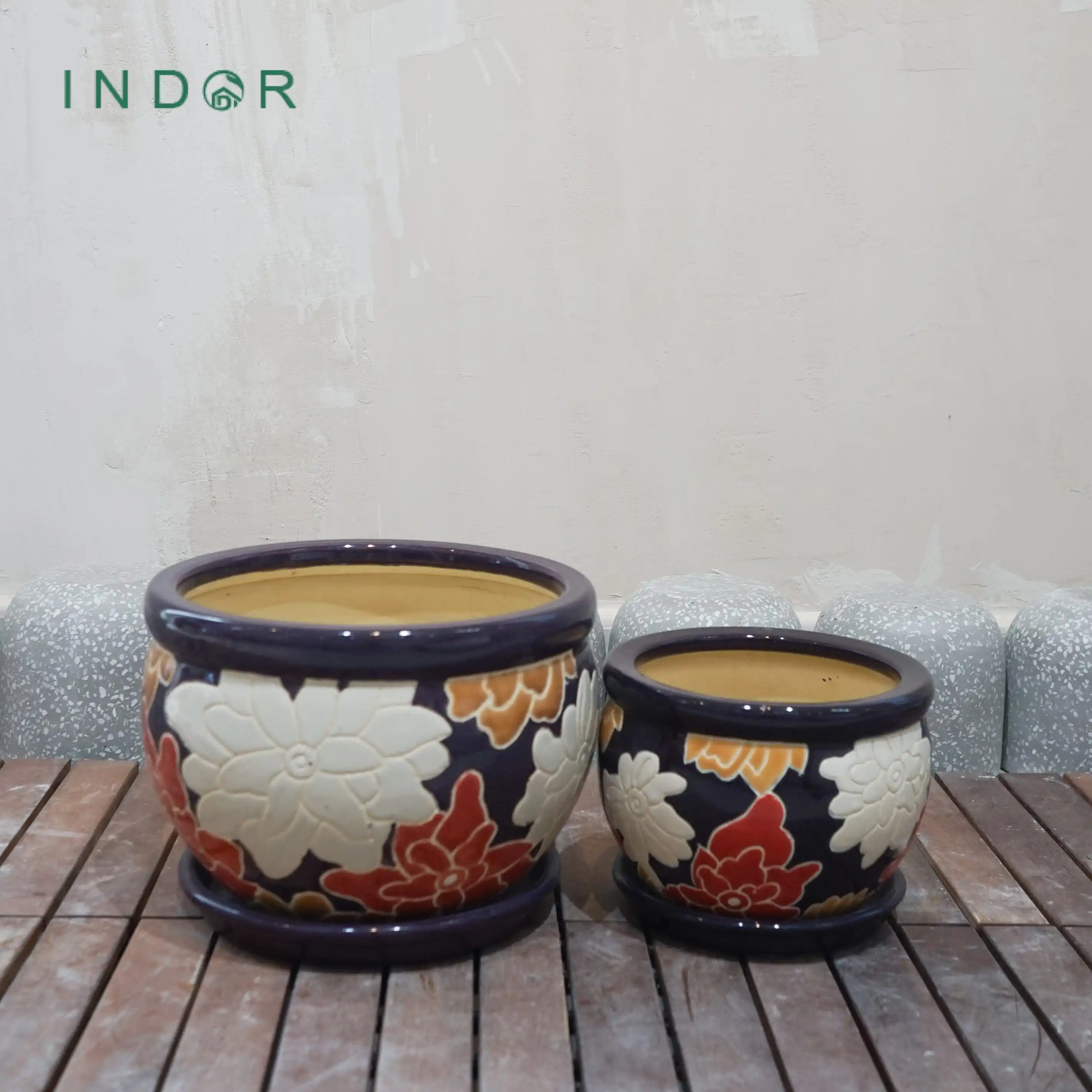 Ceramic Collection Mixed Color Mediterranean Floor Boughpot Design ...