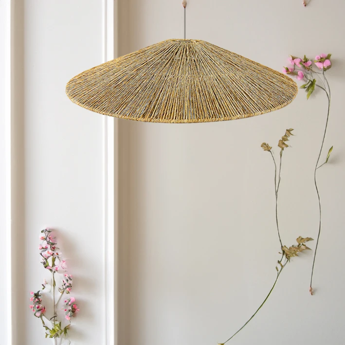 Handmade Modern Asian Design Indoor Light Shade Lamp Woven Jute Ceiling ...
