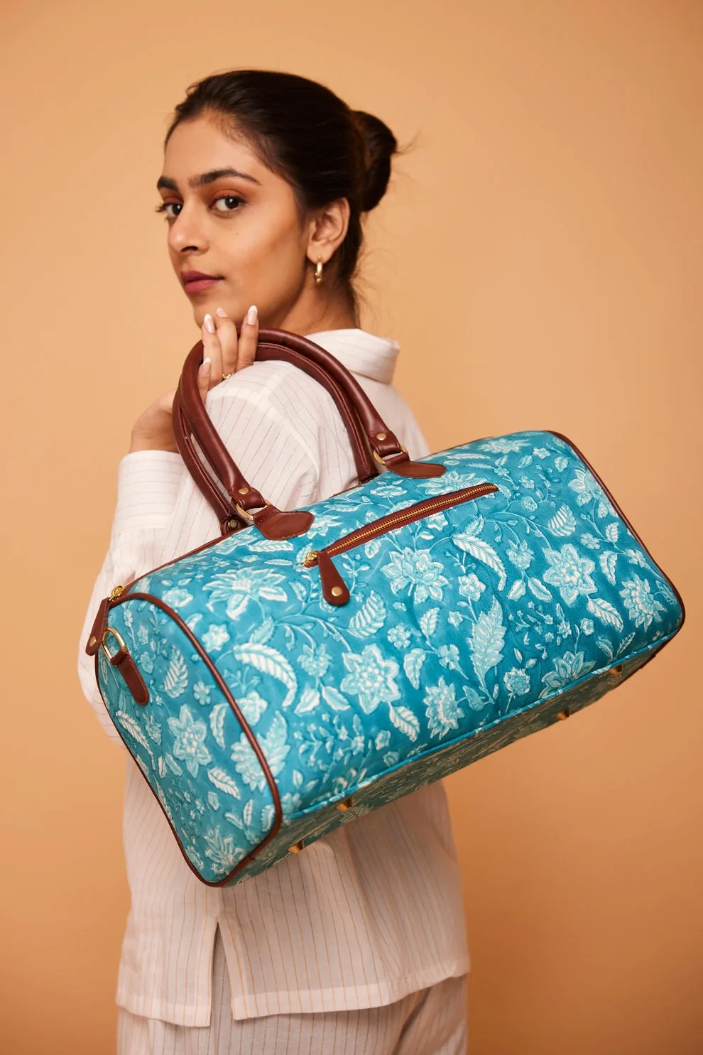 Multi Coloured Quilted Patchwork Travel Duffle Bag Premium Luxury ...