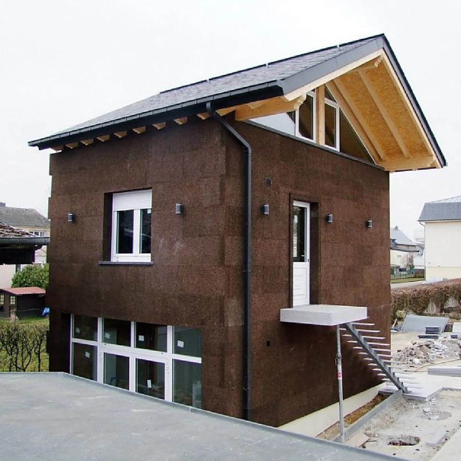Natural Carbonized Cork Facade Exterior Interior Wall High Technical ...