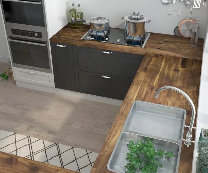 Natural Teak Wood Worktop Acacia Kitchen Worktop Panel Acacia Honey ...