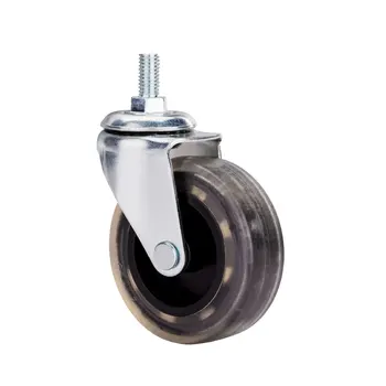 2.5 Inch Caster Wheels Metric Size M8x15mm Threaded Stem Pvc Castors ...