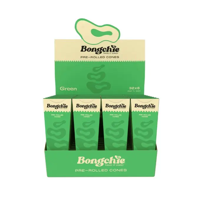 Best Quality Bongchie Pre Rolled Cones Pack Of 6 Box Of 192 Cones Green ...