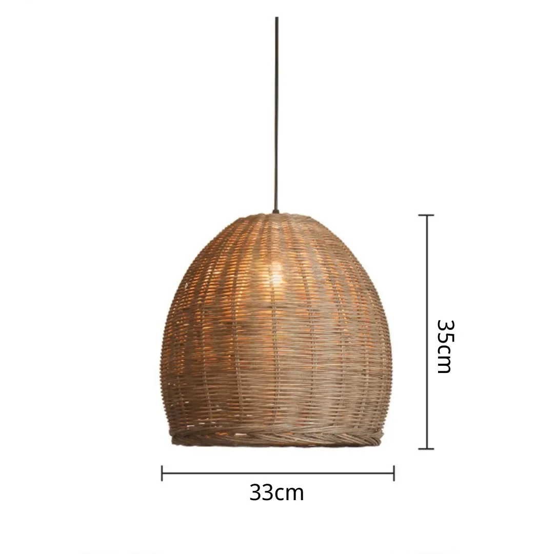 Vintage Vietnam Rattan Bamboo Lampshade Frame Hanging Chandelier ...