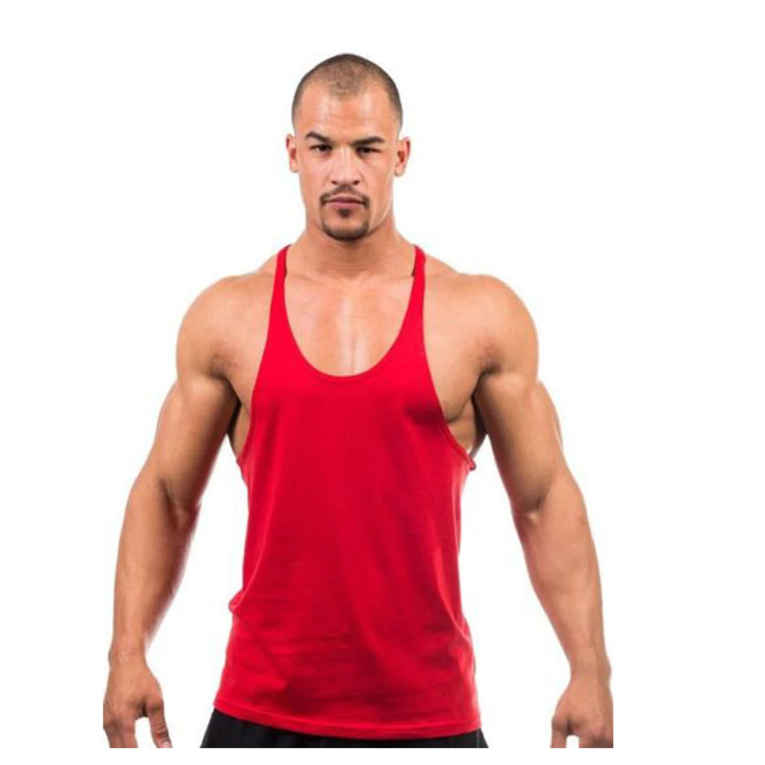 Men's Gym Workout Tank Tops Muscle Tee Stringer Bodybuilding Sleeveless ...