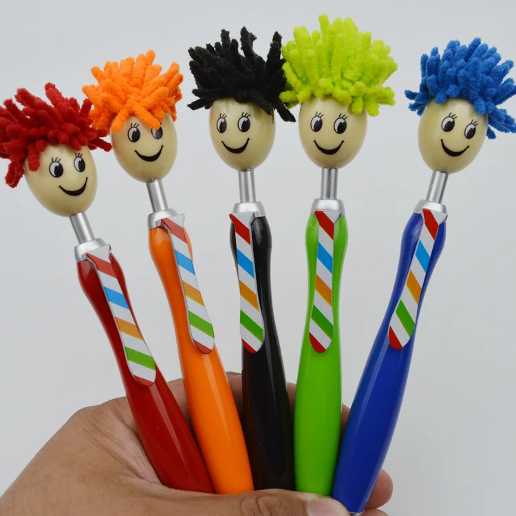 Wholesale Custom Logo Doll Head Stylus Screen Ballpoint Pen High ...
