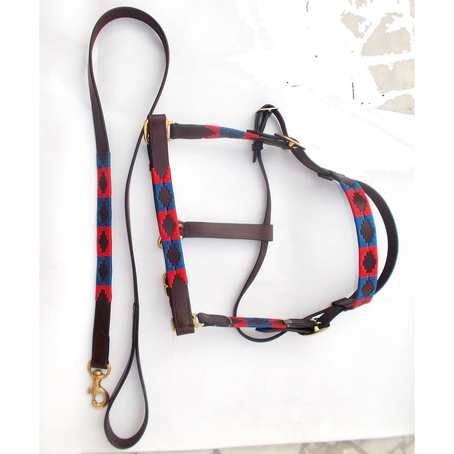 High Quality Genuine Brown Leather Horse Polo Rope Halter Top Design by ...