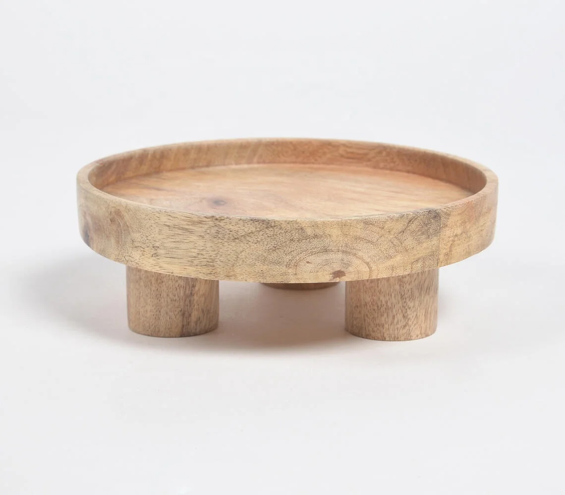 Handmade Wood Turned Round Serve Ware Manufacturer Wholesaler - Buy ...