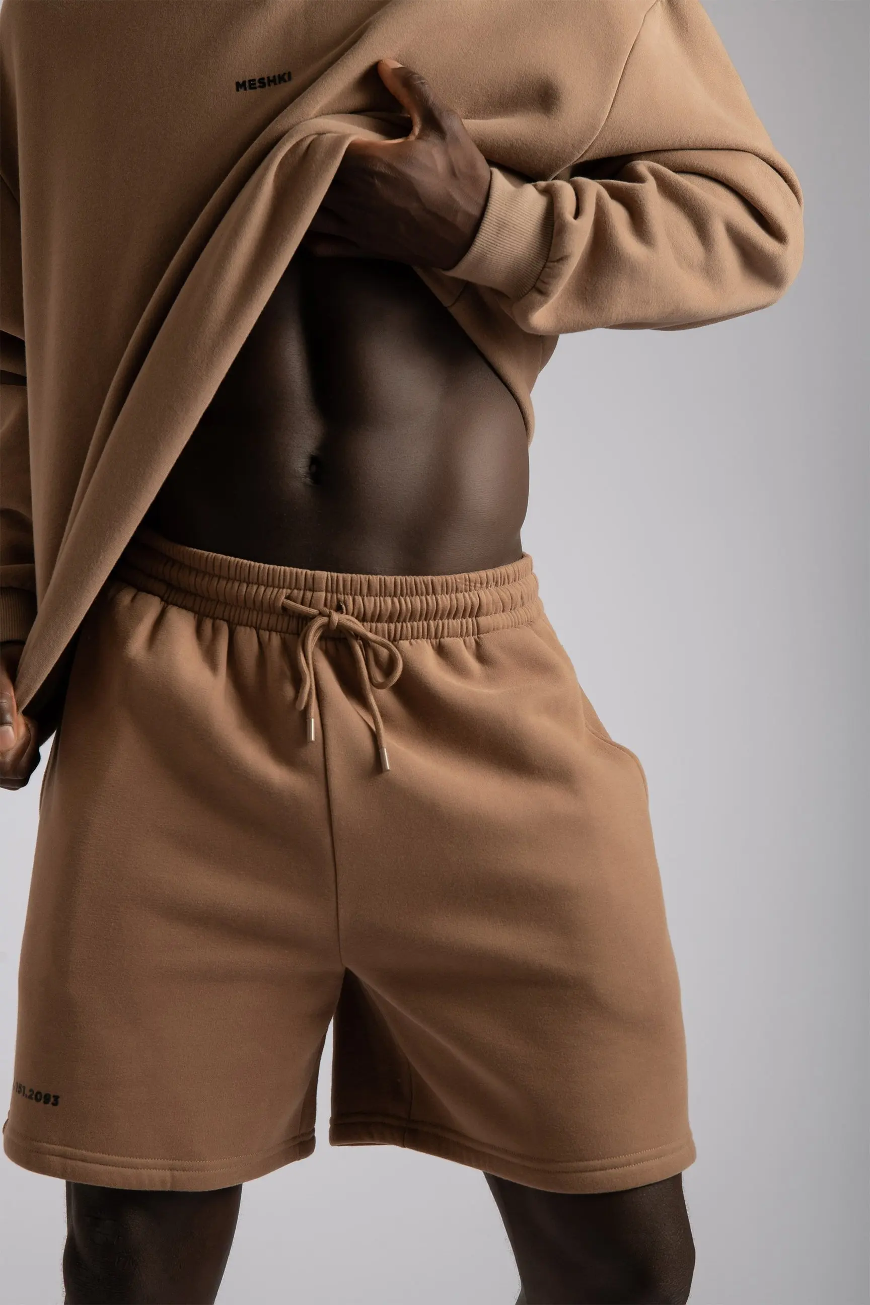 Premium Quality Cotton Fleece Custom Hoodie Set And Sweat Short Sets ...