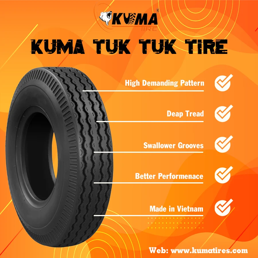 Three Wheeler Tuk Tuk Tyre 4.00-8 | KUMA Export Standard Tire for Iraq ...