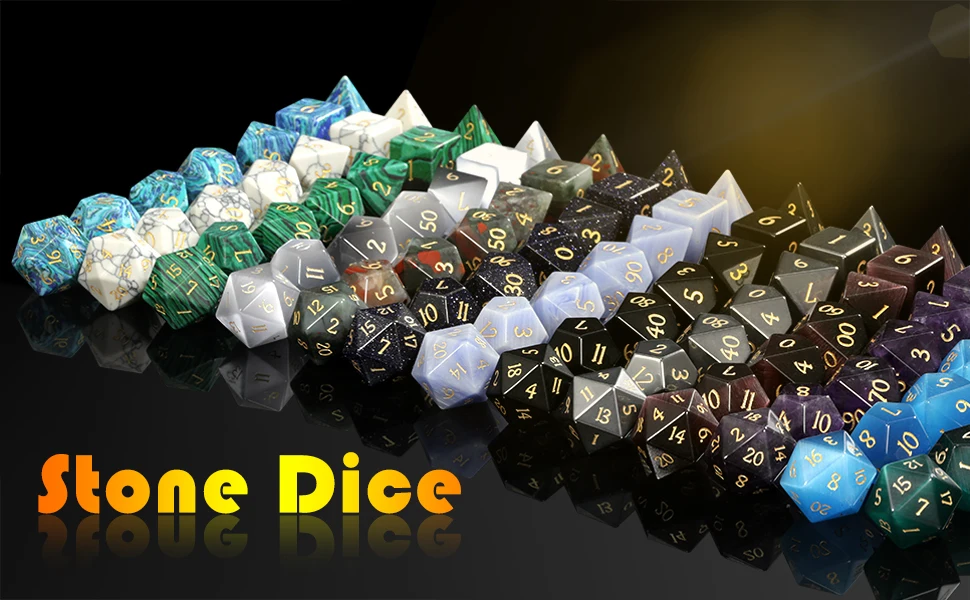 Wholesale Custom DND Dice - Cracked Glass Polyhedral Set