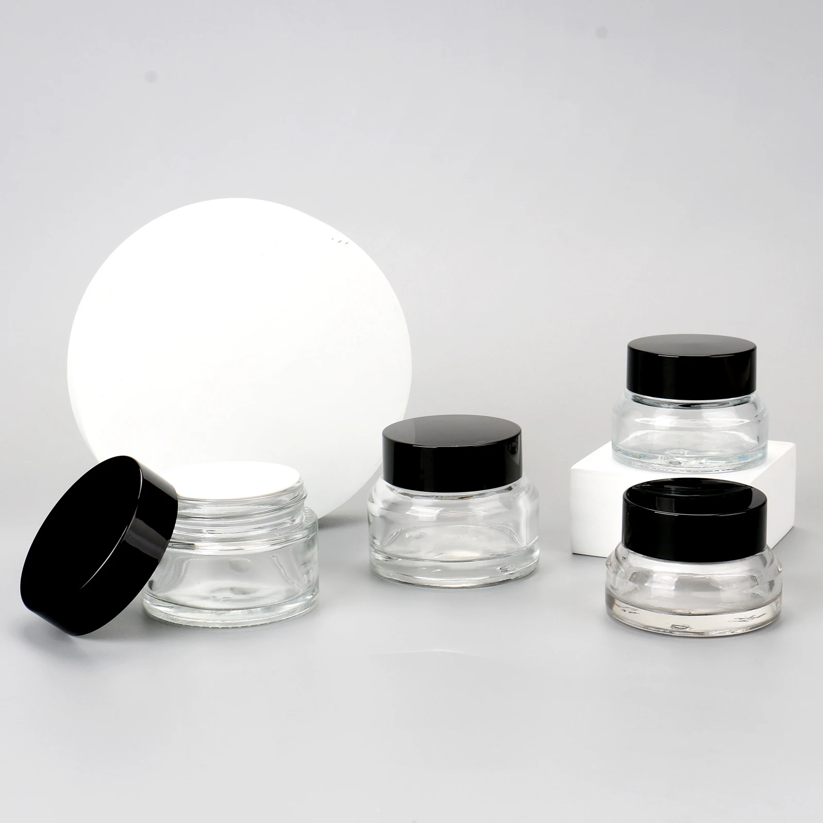 Transparent Inclined Shoulder Container 15g 30g Empty Slanted Shoulder ...