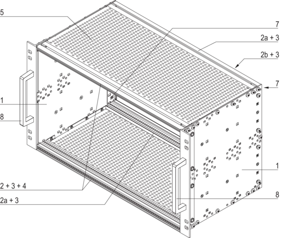 RDEKONO SNCF 6U Unshielded Subrack ATCA VPX Card Box CPCI Vertical Card ...