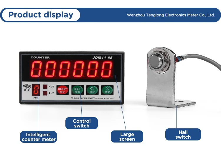 Digital Length Counter Meter with Hall Switch Sensor for Production ...