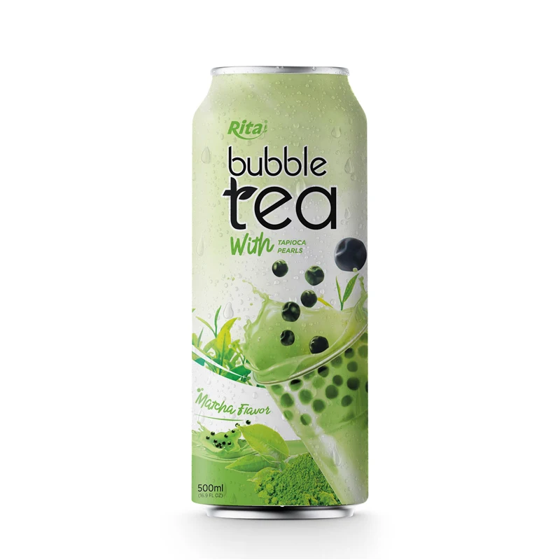 Bubble Tea With Tapioca Pearls With 500ml Can Matcha Flavor Best ...