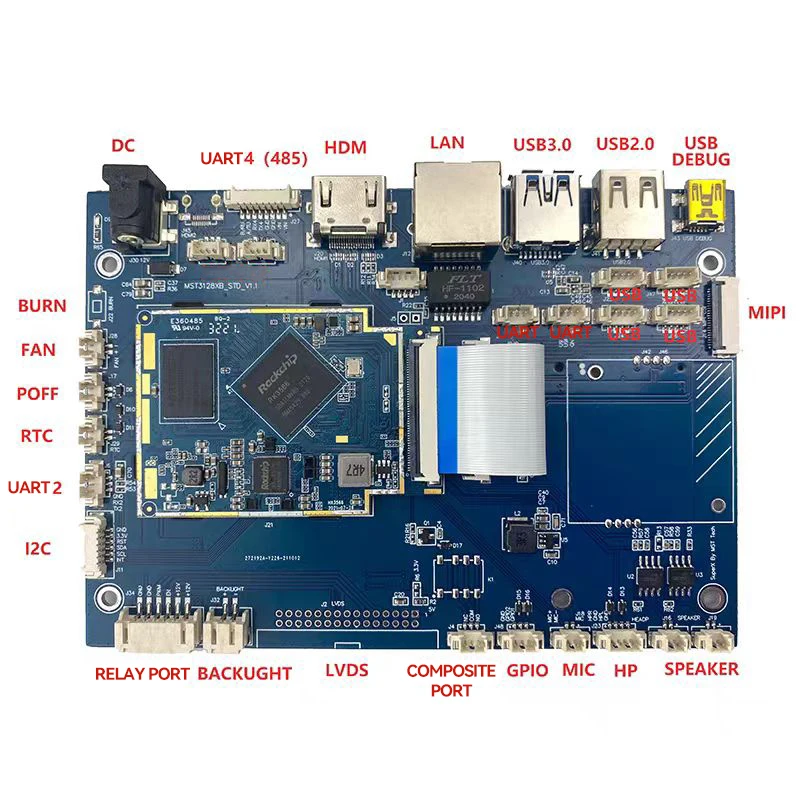 Rockchip Custom UAV Android AI Motherboard Single Board Computer Sbc Linux Android Board PCB ...