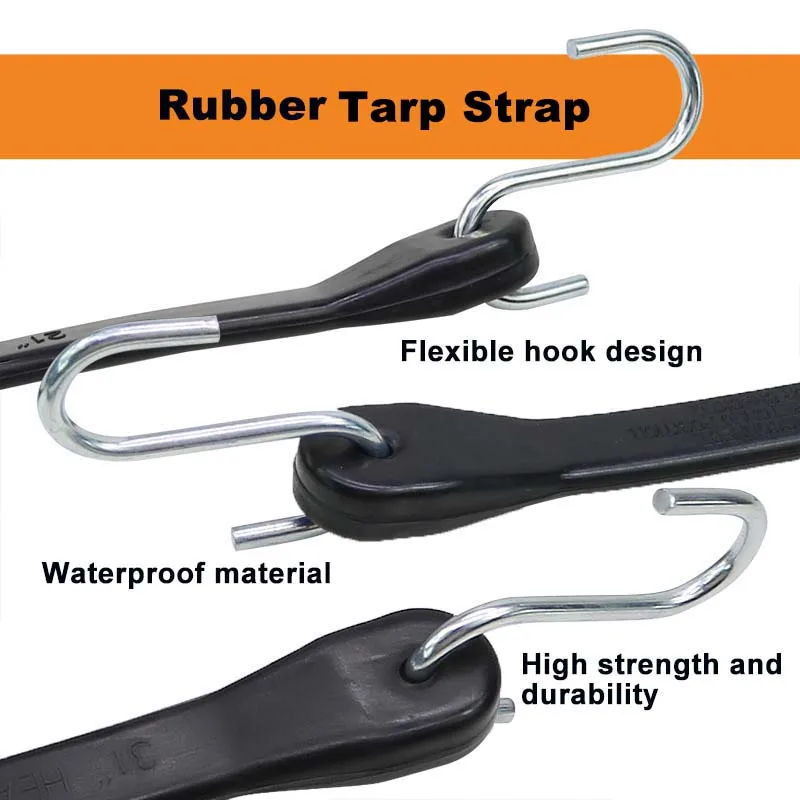 Heavy-duty Adjustable Rubber Bungee Cord Customized Bike Fixing Epdm Rubber Tie Down Straps With ...