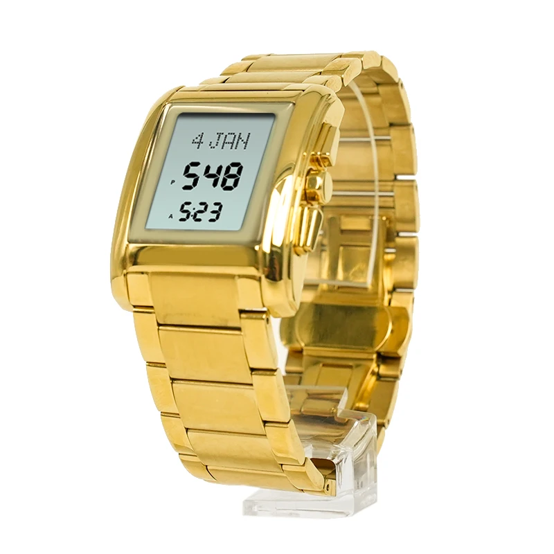 Stainless Steel Muslim Relojes Islamic Azan Qibla Wrist Compass Watch ...