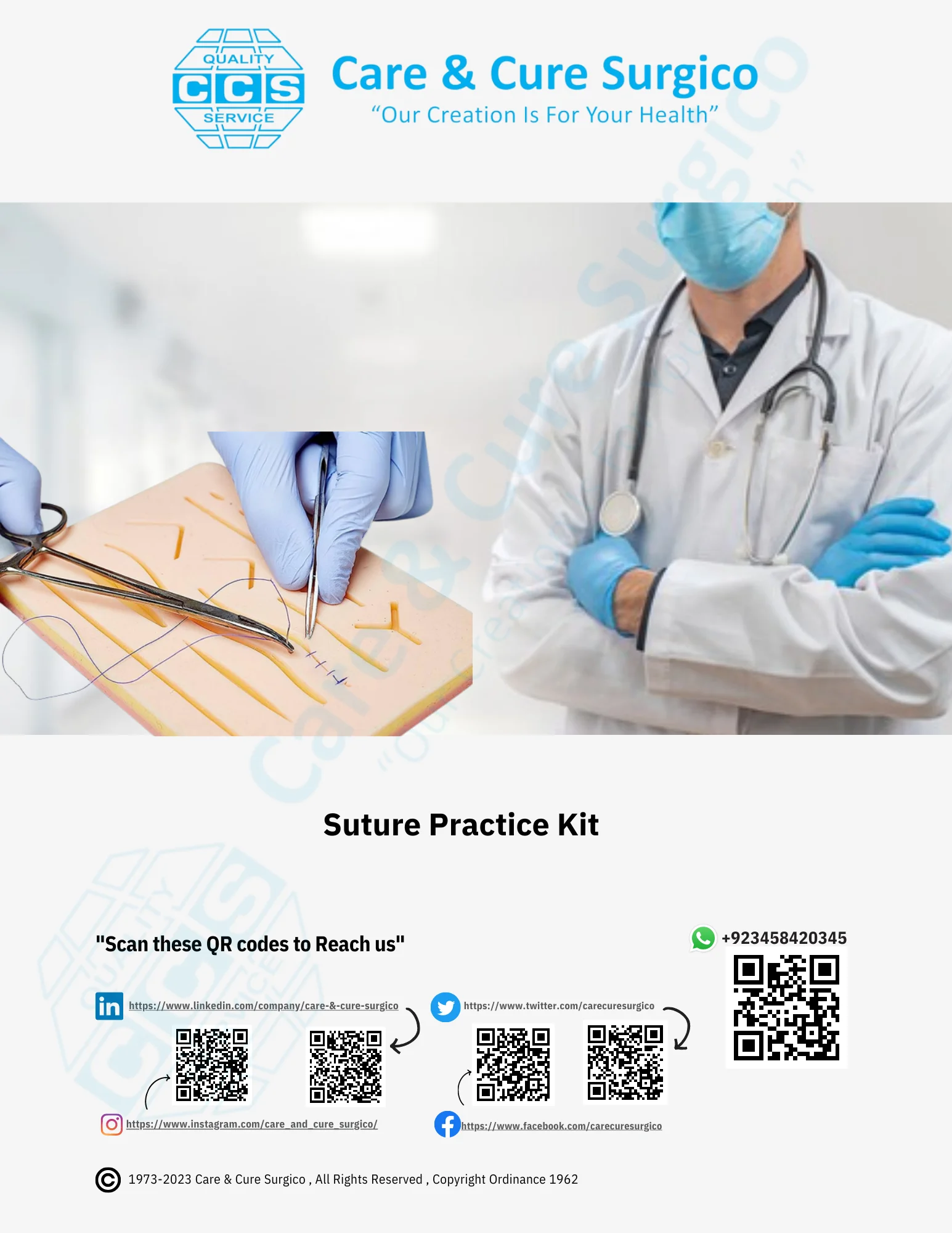 Medical Skin Suture Surgical Training Kit Silicone Durable Suture ...