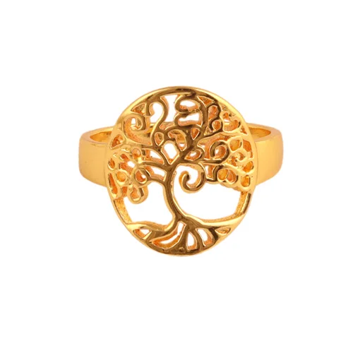Tree of Life Finger Ring - Gold Plated Classic Jewelry