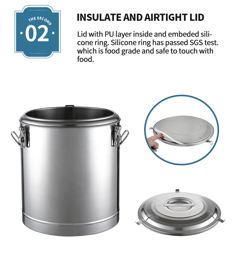 Hot Sell 304 Stainless Steel Stock Pot Thick Heat Insulation Barrel ...