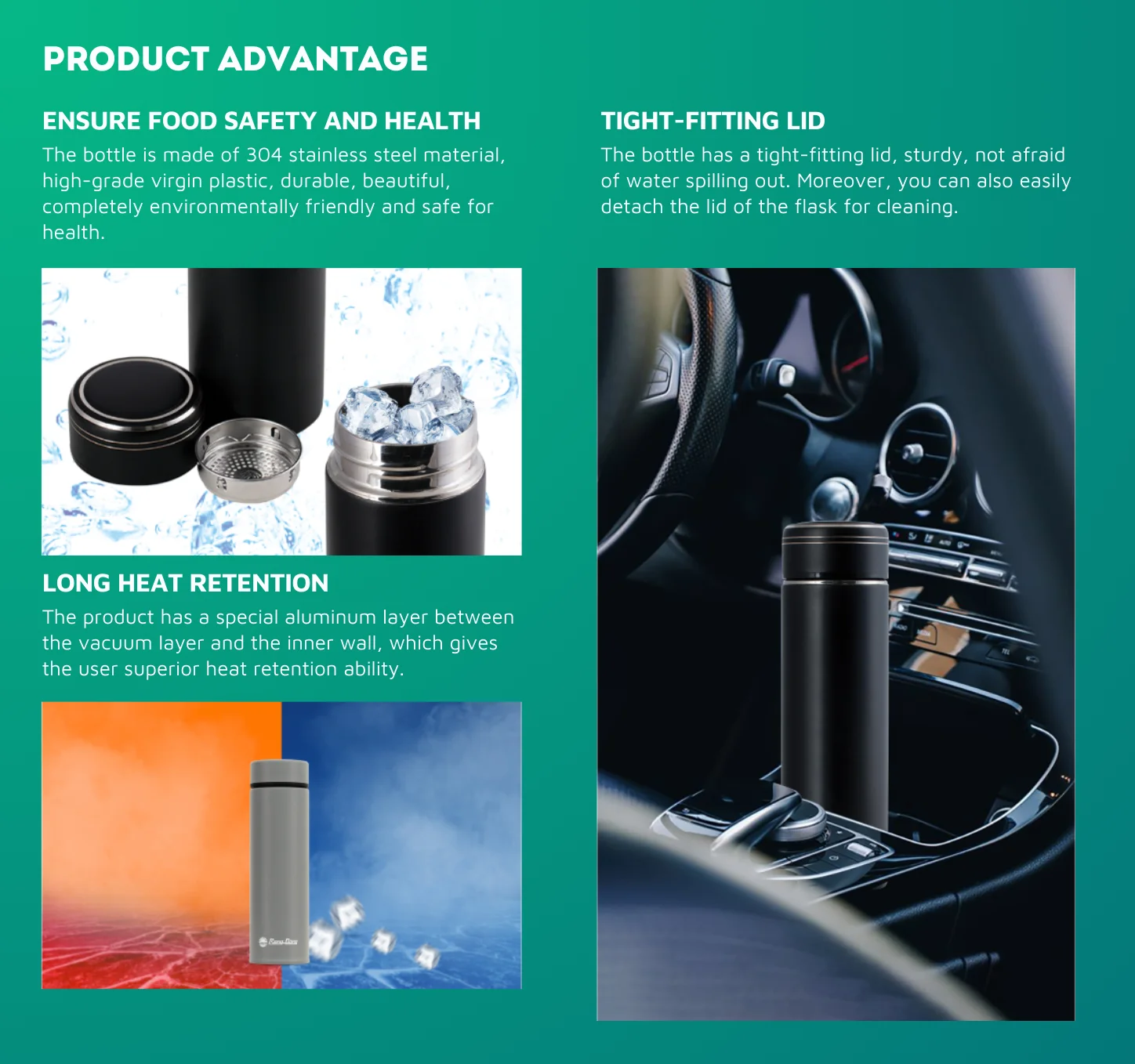 High Quality 450ml Stainless Steel Outdoor Travel Insulated Thermos ...