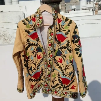 Pure Cotton Embroidery Women Winter Jackets Hand Made Free Size Women ...