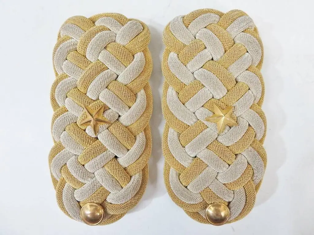 British Tactical Captain Gold Epaulette Appliques Shoulder Batches ...