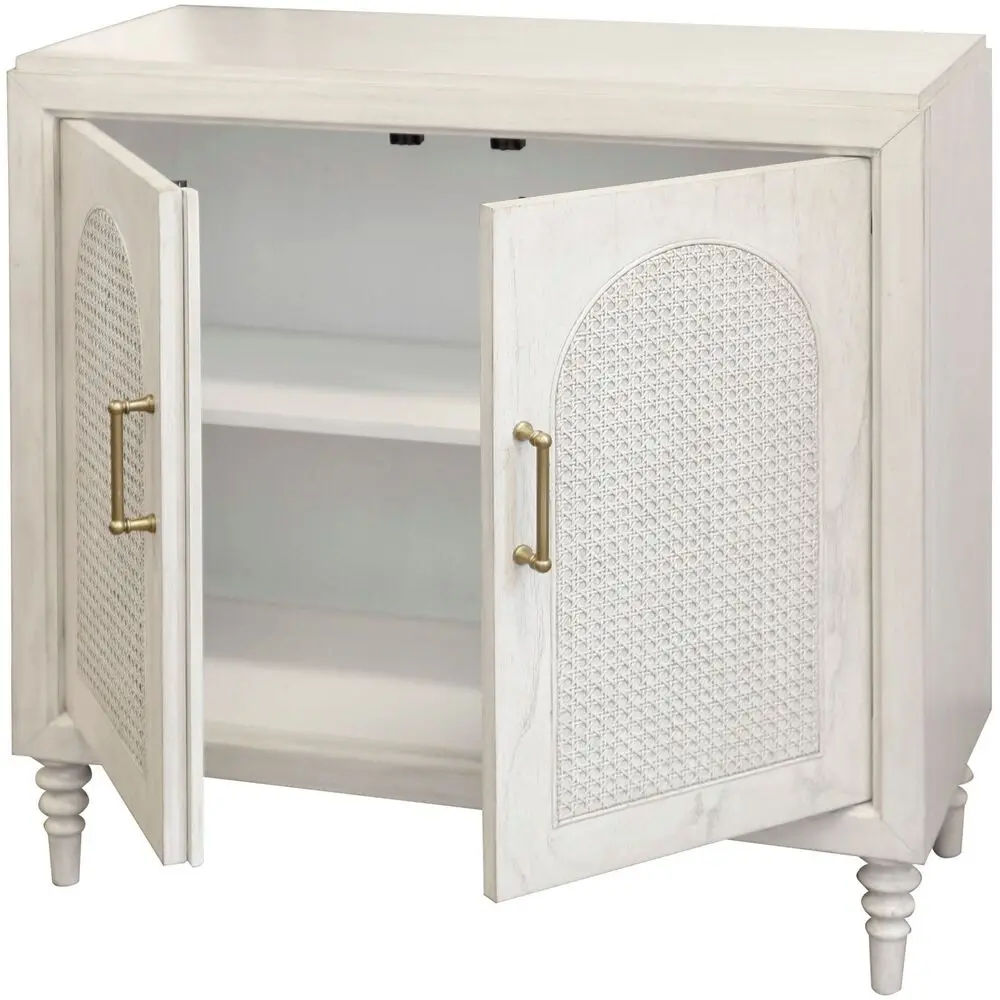 Rattan Cabinet 2 Doors Arch Cabinet Storage Sideboard Buffet Dining ...