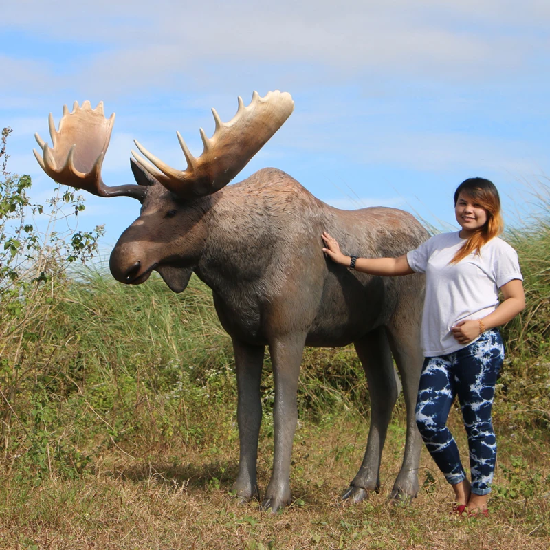 Outdoor Garden Decoration - Life Size Elk Moose Sculpture